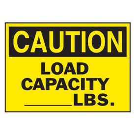 Caution Load Capacity Labels, Graphic Warning Labels | Seton Canada ...
