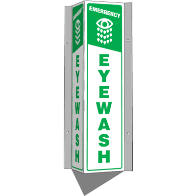3-Way Eyewash Sign | Emedco