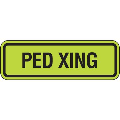 Fluorescent Pedestrian Signs - Ped Xing, Pedestrian Signs | Seton Canada