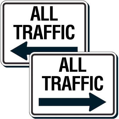 All Traffic Signs - Left Or Right Arrow | Emedco