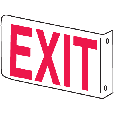 2-Way View Fire Safety Signs - Exit | Seton.ca
