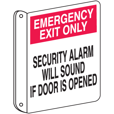 2-Way View Fire Safety Signs - Emergency Exit Only | Emedco
