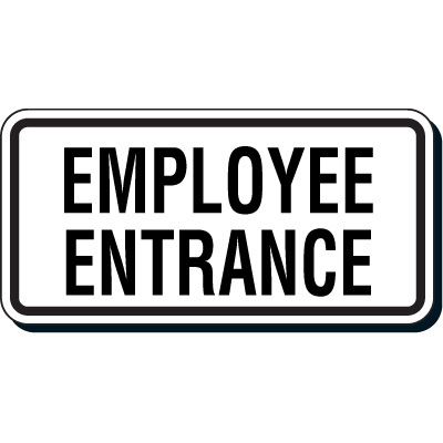 Reflective Parking Lot Signs - Employee Entrance Sign | Seton