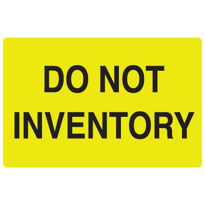 Fluorescent Shipping Labels - Do Not Inventory | Seton