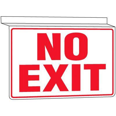 No Exit - Drop Ceiling Sign, No Exit Signs | Seton