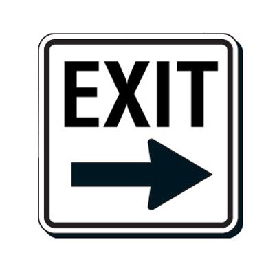 Reflective Parking Lot Signs - Exit (Right Arrow)|Seton Canada