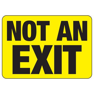 Not An Exit Signs | Clearly Mark Non-Exit Doors | Emedco