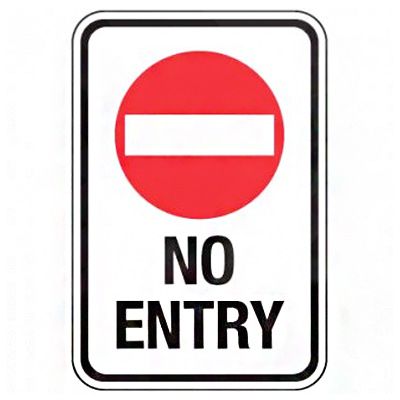 Reflective Parking Lot Signs - No Entry (With Graphic)|Seton Canada