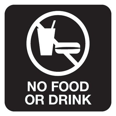 No Food Or Drink - Optima Office Policy Signs|Seton Canada | Seton.ca