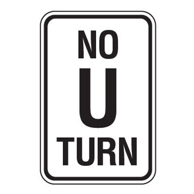 Reflective Parking Lot Signs - No U Turn, Parking Signs | Seton
