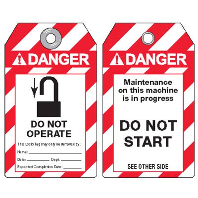 Danger Do Not Operate - ANSI Lockout Tags | Seton