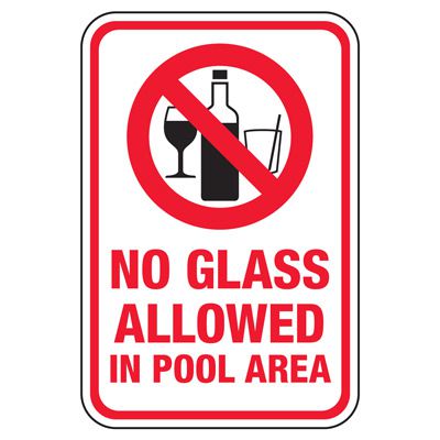 No Glass Allowed - Pool Signs | Seton | Seton