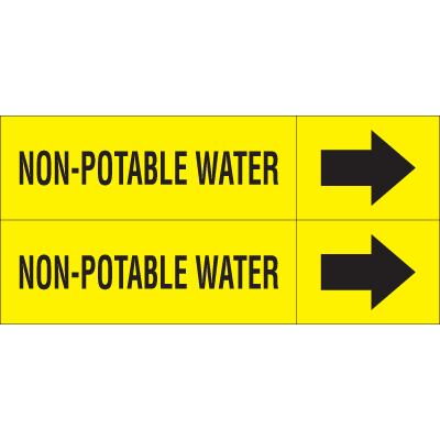 Weather-Code™ Self-Adhesive Outdoor Pipe Markers - Non-Potable Water ...