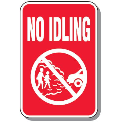 No Idling Signs & No Idle Zone Signs | Emedco