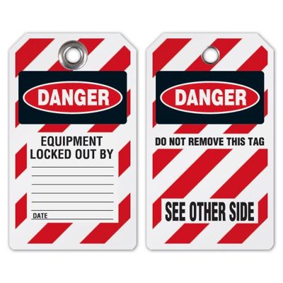 Danger Equipment Locked Out - Heavy Duty Plastic Lockout Tag|Seton ...