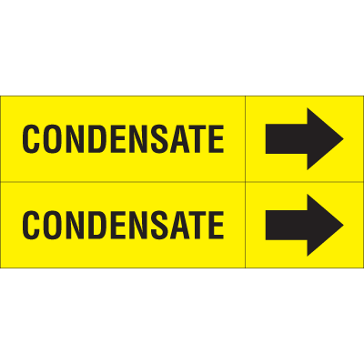 Weather-Code™ Self-Adhesive Outdoor Pipe Markers - Condensate | Seton