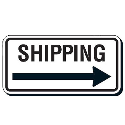 Reflective Parking Lot Signs - Shipping (Right Arrow) | Seton