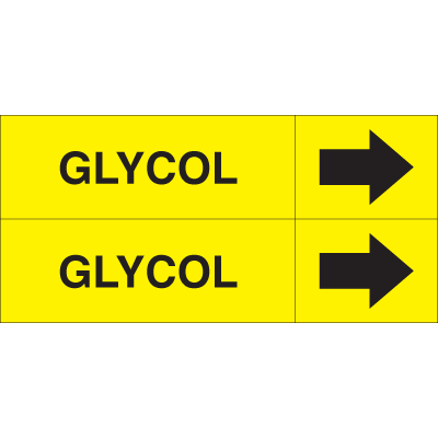 Glycol - Weather-Code Self-Adhesive Outdoor Pipe Markers | Emedco