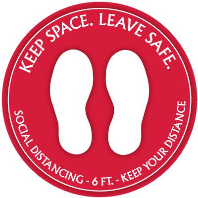 Floor Markers, Floor Safety Signs - Keep Space Leave Safe | Seton
