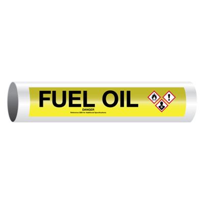Danger Fuel Oil Pipe Markers, GHS Pipemarkers | Seton | Seton