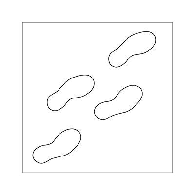 Footprint Plastic Stencil | Seton | Seton
