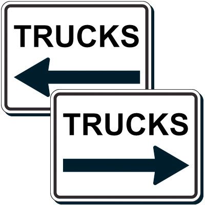 Reflective Parking Lot Signs - Trucks | Emedco