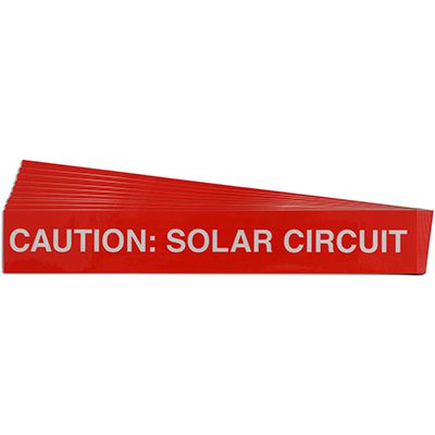Solar Warning Labels - Caution Solar Circuit | Emedco