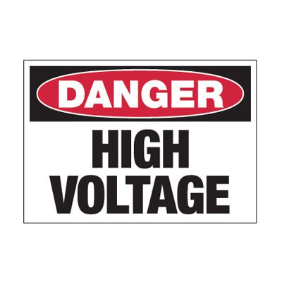 Danger Labels - High Voltage | Emedco