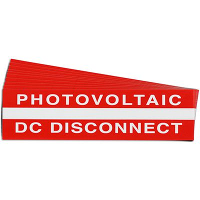 Solar Warning Labels - Photovoltaic DC Disconnect | Emedco