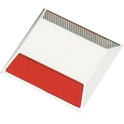 Pavement Marker - White w/ Red Reflector | Emedco