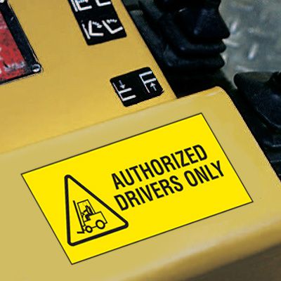 Forklift Safety Labels - Authorized Drivers Only|Seton Canada | Seton.ca