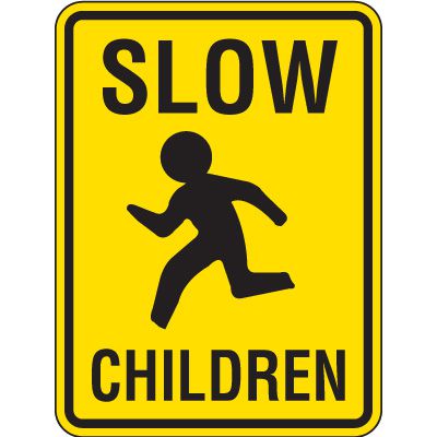Reflective Pedestrian Crossing Signs - Slow Children|Seton Canada