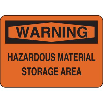 Warning Hazardous Material Storage Area Sign | Seton Canada | Seton.ca