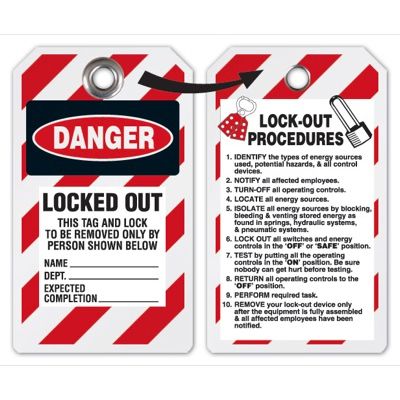 Danger Locked Out Tag - Duro-Tag Lockout Tag | Seton