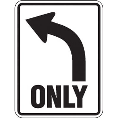 Reflective Left or Right Curve Only Sign | Seton Canada