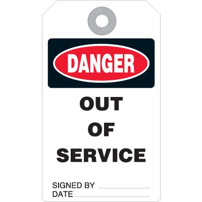 Danger Out Of Service Accident Prevention Tag | Seton