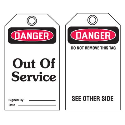 Accident Prevention Safety Tags - Danger | Seton.ca