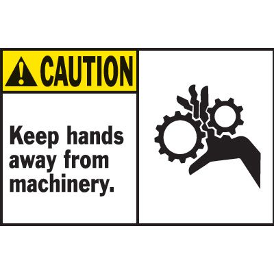 Machine Warning Labels - Keep Hands Away From Machinery | Seton Canada ...