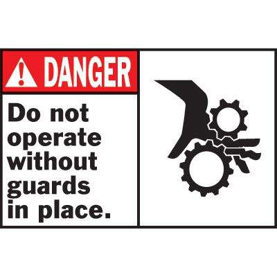 Machine Warning Labels - Danger Do Not Operate|Seton Canada | Seton.ca
