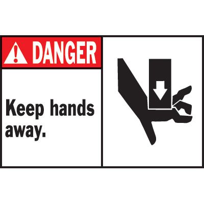 Machine Warning Labels - Danger Keep Hands Away|Seton Canada | Seton.ca