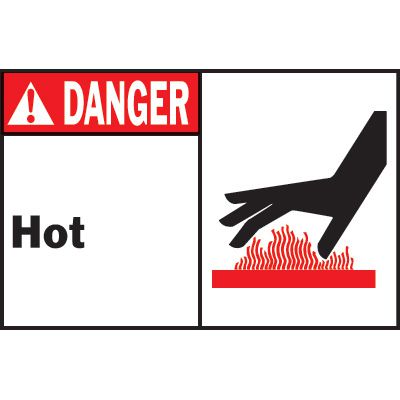 Machine Warning Labels - Danger Hot|Seton Canada | Seton.ca