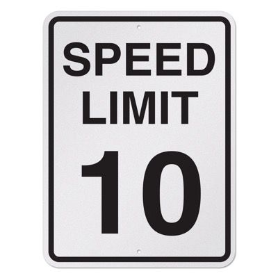Reflective Speed Limit Signs - Speed Limit 10 | Seton