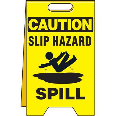 Caution Slip Hazard Floor Stand | Safety Signs.com | Emedco