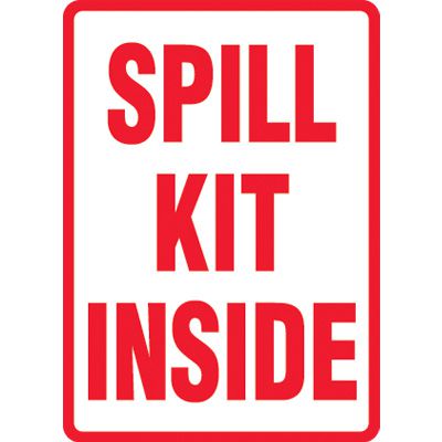 Spill Kit Inside Signs | Emedco