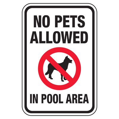 No Pets Allowed - Pool Signs | Emedco