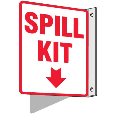 Spill Kit Sign - Down Arrow | Emedco