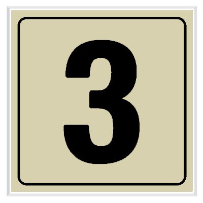3 - Engraved Door Number Signs|Seton Canada | Seton.ca