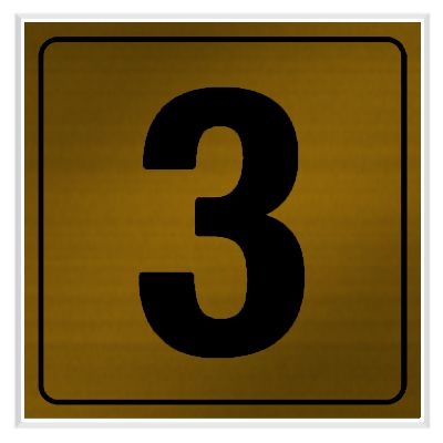 3 - Engraved Door Number Signs | Emedco