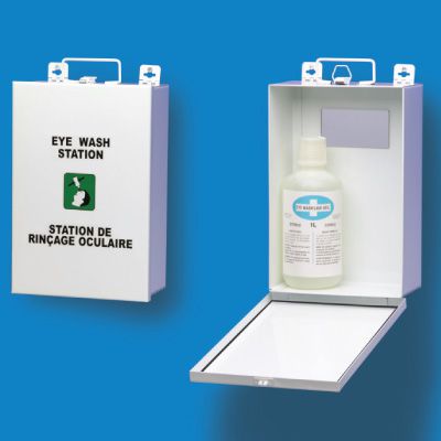 Metal Eye Wash Station Cabinet With Eye Wash Solution|Seton Canada ...