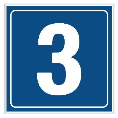 3 - Engraved Door Number Signs | Emedco
